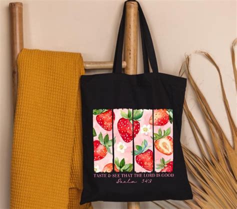 Taste And See Tote Bag Bible Bag Bible Tote Christian Tote Bag
