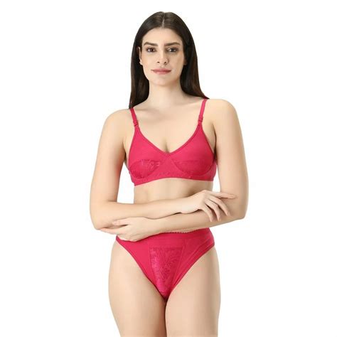 Ladies Pink Hosiery Bra Panty Set At Rs 59 Set New Delhi Id