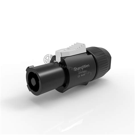 Male 3 Pin Waterproof Power Connector Outdoor With Black Output