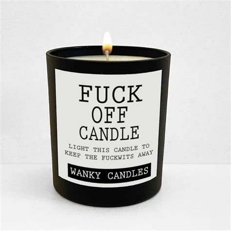 Wanky Candle Black Jar Candle The Fuck Off Candle Cheeky Chops
