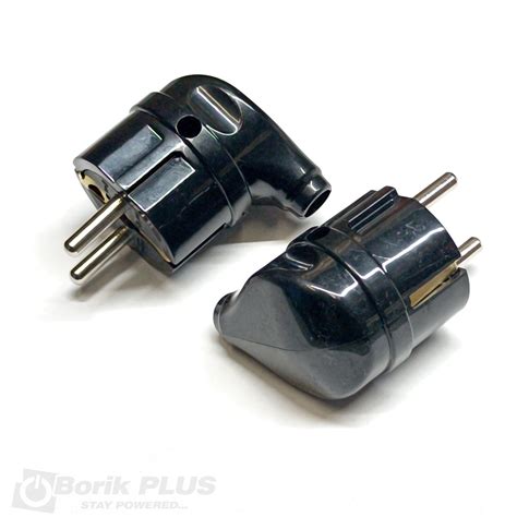 Viljuškasta Utičnica šuko Crna Borik Plus