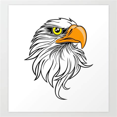 Bald Eagle Drawing Art Print By Soroking Society6