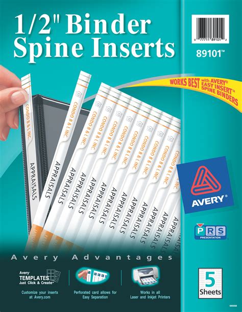 1 Inch Binder Spine Template