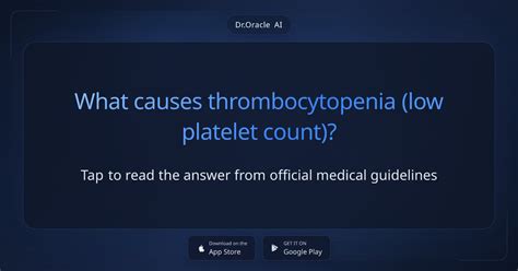 What Causes Thrombocytopenia Low Platelet Count