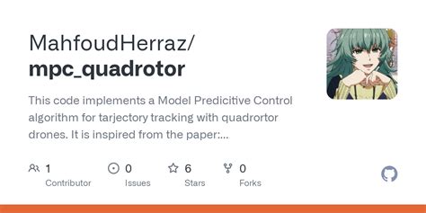 Github Mahfoudherraz Mpc Quadrotor This Code Implements A Model Predicitive Control Algorithm