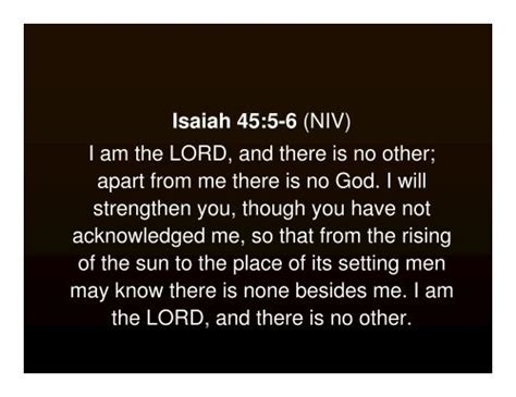 Isaiah 455 6 Niv I Am The Lord And There Is Community Spice