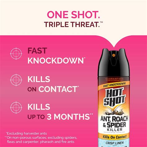 Hot Shot 17 5 Fl Oz Ant Roach And Spider Killer Crisp Linen Home And
