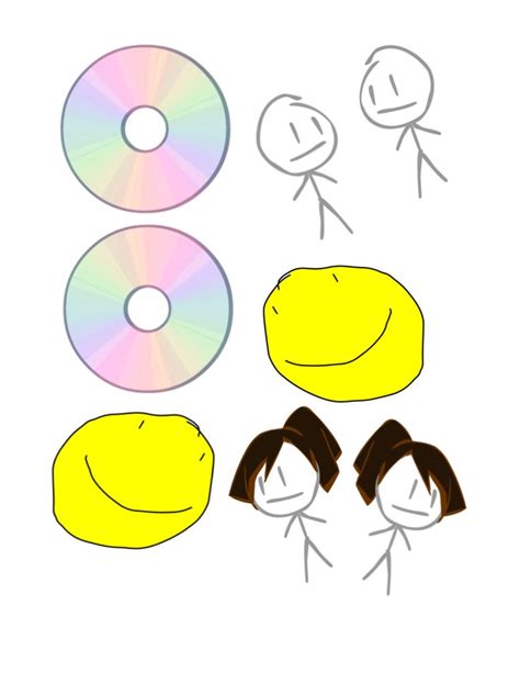 Discy Dora Yellow Face And David Silly Yellow Face