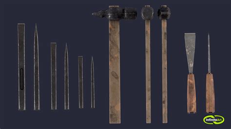 Hand Tools Hammer Chisel Spatula Flippednormals