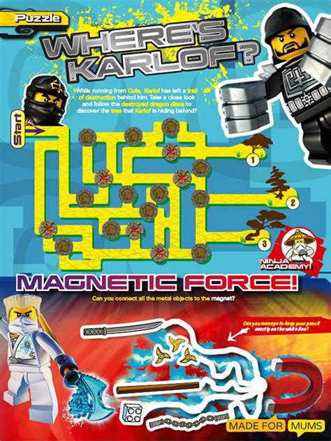 Lego Ninjago Activity Sheets Free Printable Templates