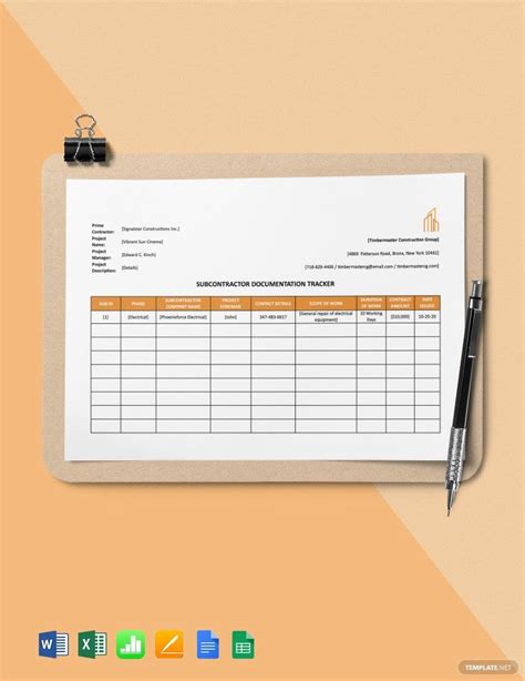 Editable Contractor Templates In Excel To Download