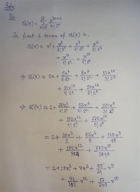 Answered Question 6 Consider The Following Power Series Defined