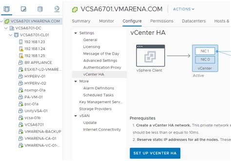 Configuring High Availability In VCenter Configuring High Availability In VCenter