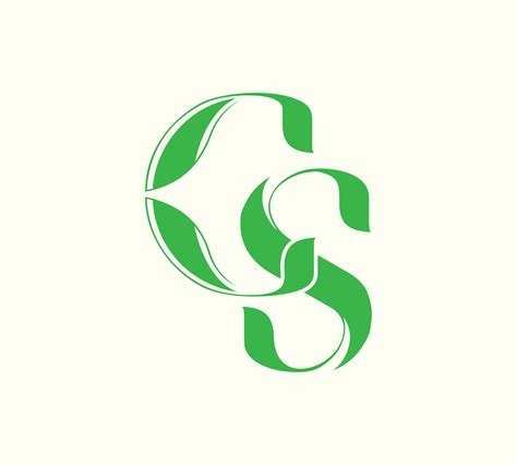 Letra Cs Inicial Con Verde Hoja Logo Vector 27545810 Vector En Vecteezy