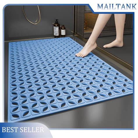 Bathroom Mat With Drain Holes And Suction Cups Toilet Mat Anti Slip