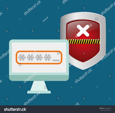 Securty System Concept Warning Icons Design Stock Vector Royalty Free