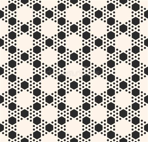 Vector Geometric Seamless Pattern With Hexagonal Grid Stock Vector Illustration Of Graphic
