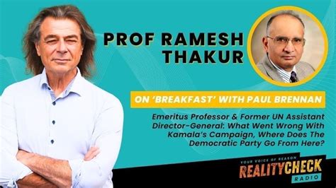Prof Ramesh Thakur Emeritus Professor And Former Un Assistant Director