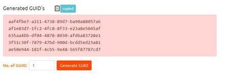 Guid Generator Generate Guiduuid Online