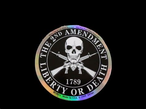 2nd Amendment Liberty Or Death Window Decal Bumper Sticker Usa Made