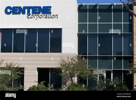 A Logo Sign Outside Of A Facility Occupied By The Centene Corporation