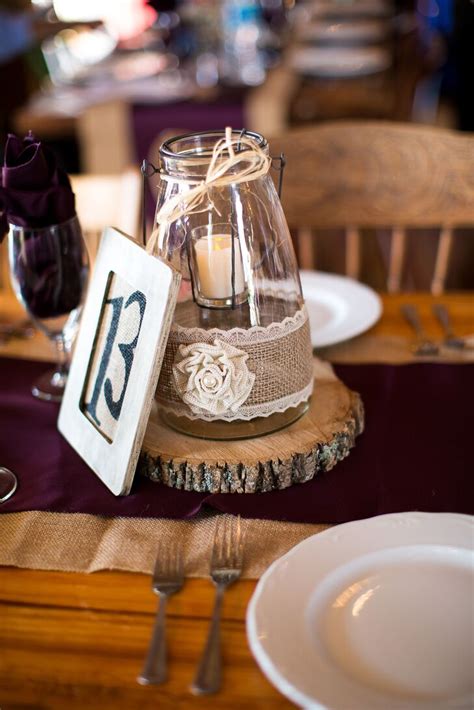 Rustic Mason Jar Candle Centerpiece