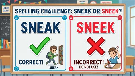 Sneek Or Sneak Whats The Correct Spelling 2026