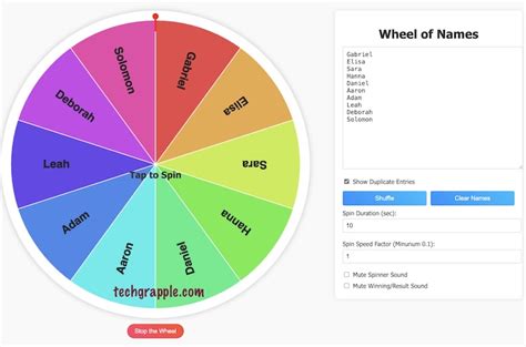 Spin The Wheel Of Names For Randomness Online Tools