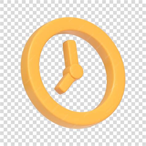 Premium Psd Yellow Clock Icon Isolated On White Background 3d Icon