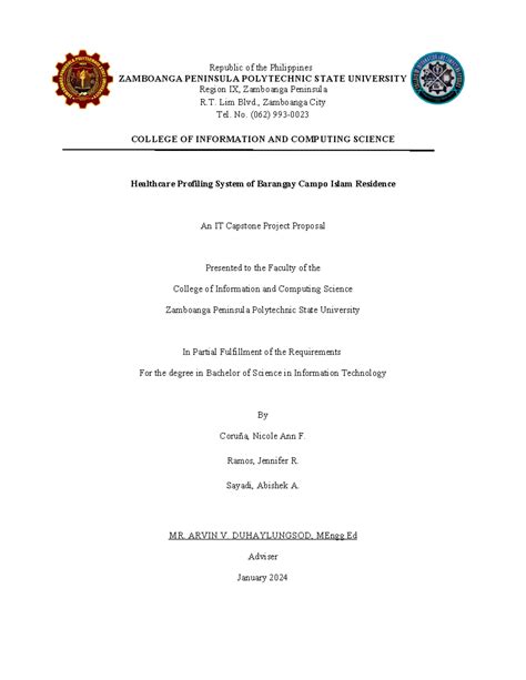 Manuscript Healthcare Profiling System Of Barangay Campo Islam