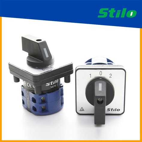Stilo 102 16a 2 Pole 3 Pole Switch Both Side Spring Return Selector