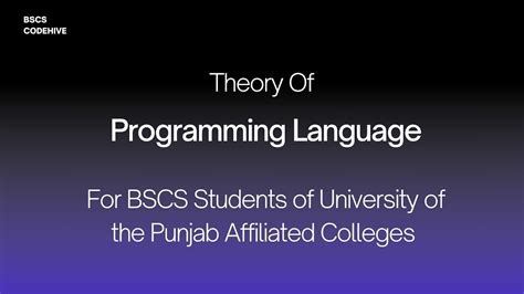 Sc 341 Syntax And Semantics Theory Of Programming Languages Lecture 3 Youtube