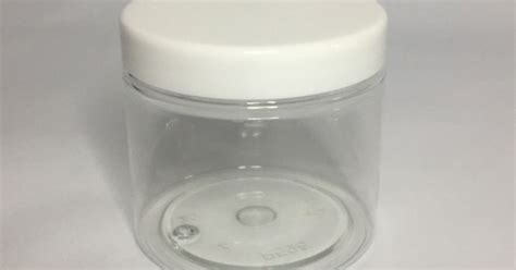 250ml Clear Plastic Jars With White Screw On Lid
