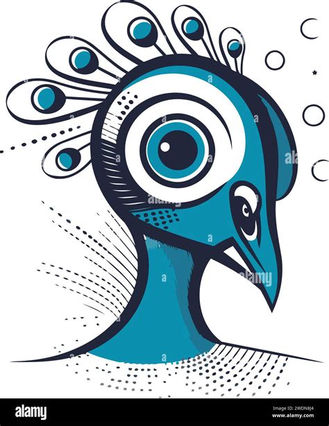 Peacock Head Feather Stock Vector Images Alamy