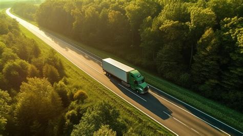 Premium Ai Image Freight Truck Driving On Highway Road Freight Transportation