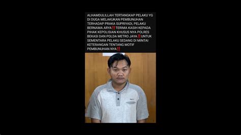 Bertubuh Gempal Ini Wajah Terduga Pelaku Pembunuan Praka Supriyadi