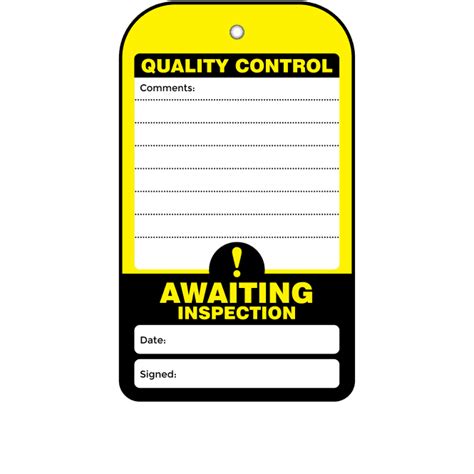 Awaiting Inspection Quality Control Tags Tear Resistant And Waterproof