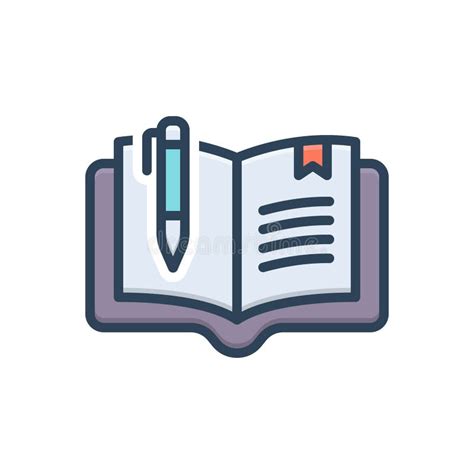 Color Illustration Icon For Subject Theme And Notebook Stock Vector