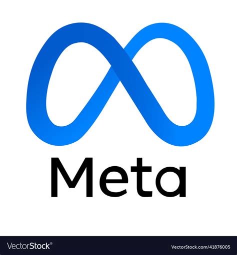 Meta Symbol Royalty Free Vector Image Vectorstock