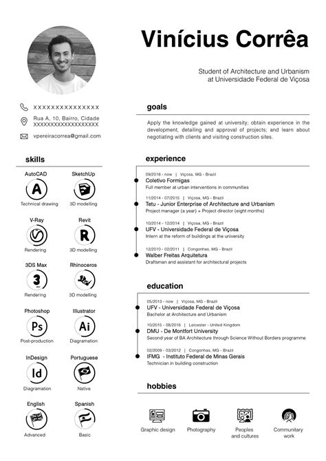 Cv Resumé Vinícius Corrêa Behance