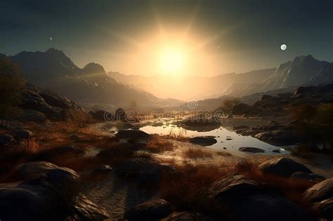Beautiful Outer Space Scenery Digital Background Surreal Fantasy