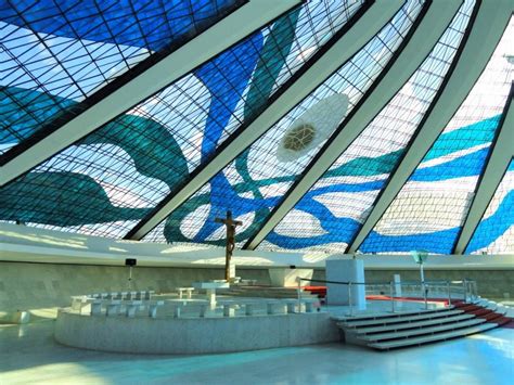 Cathedral Of Brasília By Oscar Niemeyer Hyperbolic Structure Built From