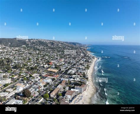 Aerial View Of Laguna Beach Coastline Southern California Coastline