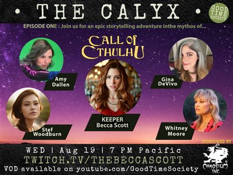 Coming Up Wednesday Call Of Cthulhu Actual Play With Keeper Becca