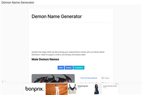 Demon Name Generator Create Unique Demon Names For Dandd Woyai