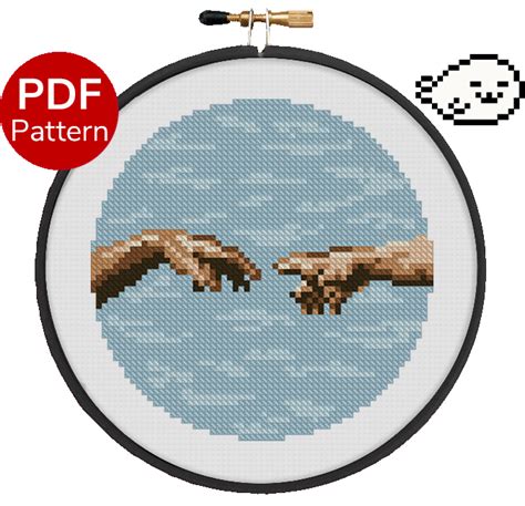 Creation Of Adam Cross Stitch Pattern Craft Hatchery
