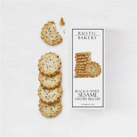 Rustic Bakery Black And White Sesame Savory Biscuit 4 Oz Kroger
