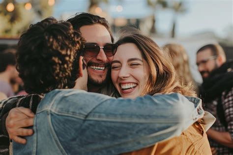 Premium Photo Two People A Man And A Woman Embracing Each Other In A