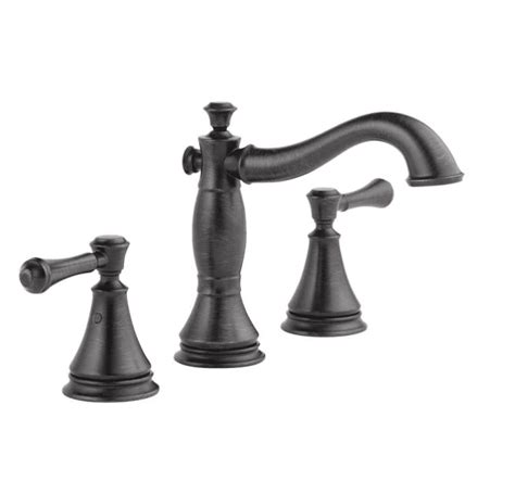 Delta Cassidy Two Handle Widespread Bathroom Faucet In Venetian Bronze