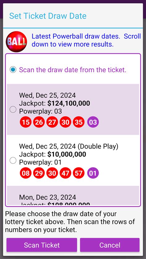 Lottery Ticket Checker Mega Millions And Powerball Scanner App On
